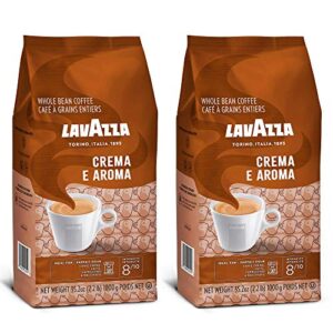 lavazza crema e aroma - dark roast coffee beans, 2.2-pound bag - pack of 2