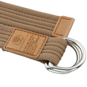 moonsix Canvas Web Belts for Men, Military Style D-ring Buckle Men's Belt, Khaki