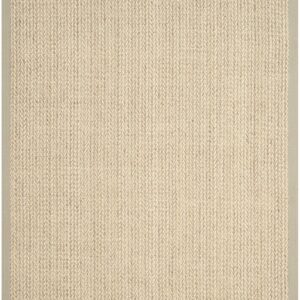 SAFAVIEH Natural Fiber Collection Area Rug - 8' x 10', Light Grey, Sisal Design, Easy Care, Ideal for High Traffic Areas in Living Room, Bedroom (NF475C)