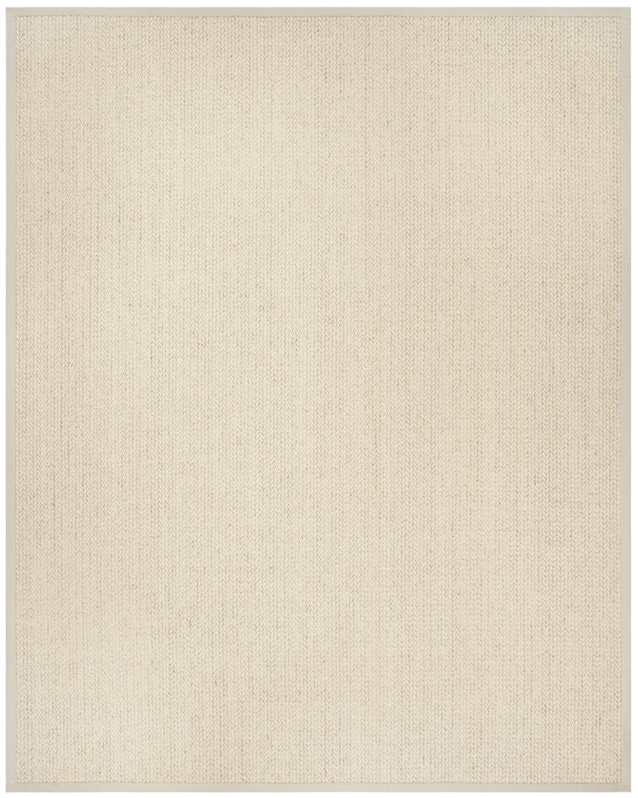 SAFAVIEH Natural Fiber Collection Area Rug - 8' x 10', Light Grey, Sisal Design, Easy Care, Ideal for High Traffic Areas in Living Room, Bedroom (NF475C)