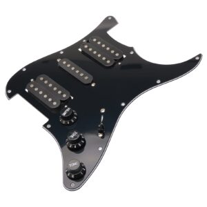 jiuwu hsh loaded pickguard black wired plate for fender strat guitar replacement