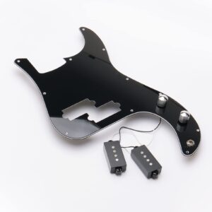 Guitar Prewired Loaded Pickguard for Fender Precison P Bass Part Black