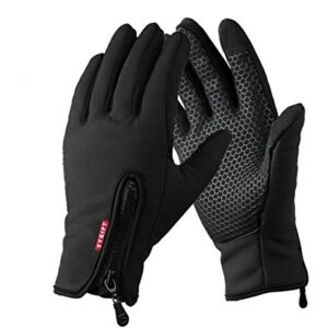 YYGIFT Touch Screen Gloves Outdoor Sports Winter Gloves Wind-Stopper for Men Women (Updated Version-Black, L)