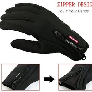 YYGIFT Touch Screen Gloves Outdoor Sports Winter Gloves Wind-Stopper for Men Women (Updated Version-Black, L)