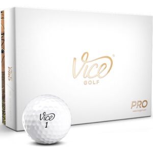 vice pro white golf balls (one dozen (12 golf balls))