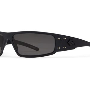 Gatorz Eyewear, Magnum Model, Aluminum Frame Sunglasses - Blackout Tactical Style/Smoked Polarized Lens