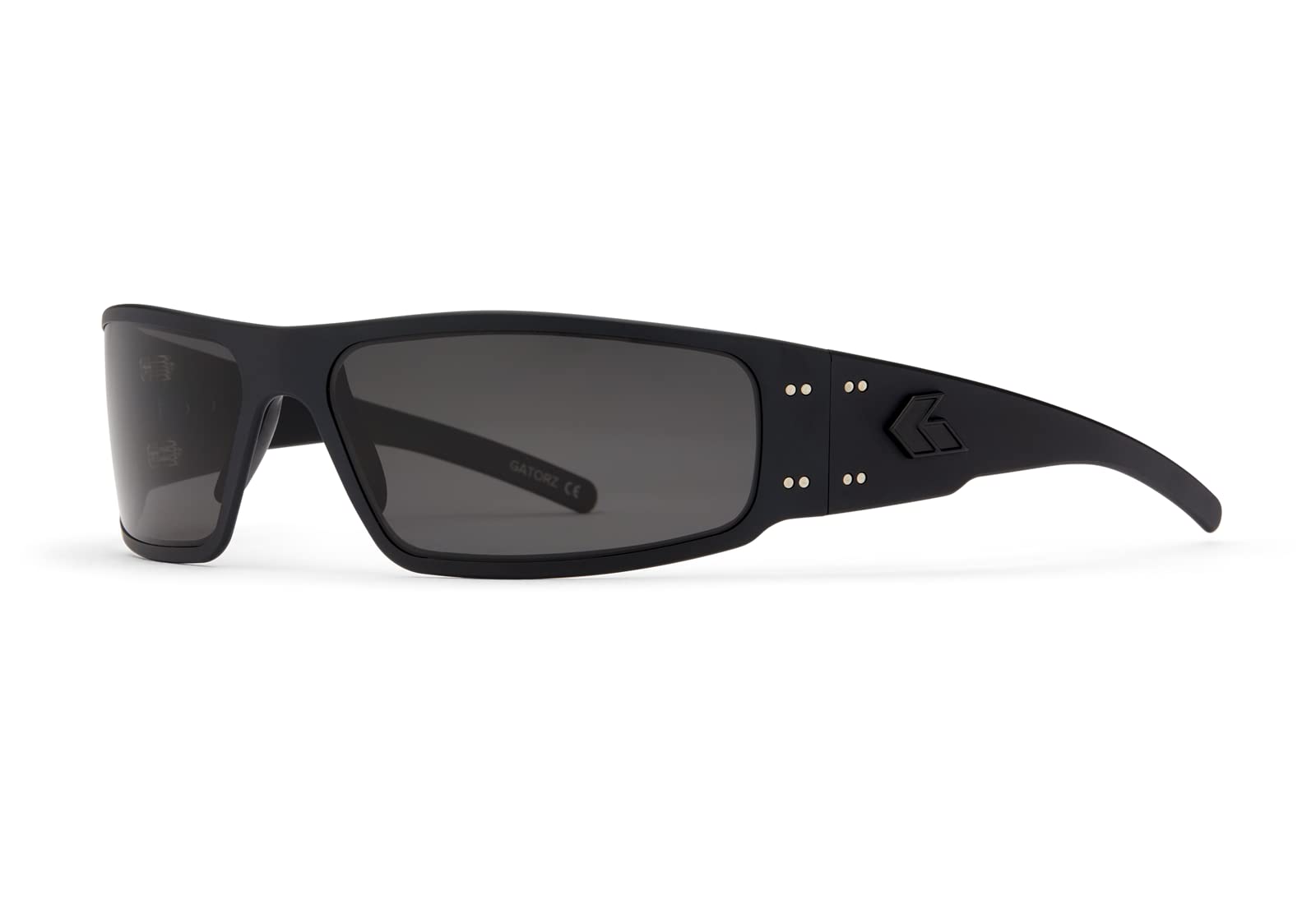 Gatorz Eyewear, Magnum Model, Aluminum Frame Sunglasses - Blackout Tactical Style/Smoked Polarized Lens