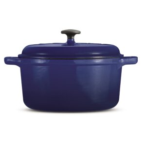 tramontina enameled cast-iron round dutch oven 6.5 qt (blue) 80131/622ds