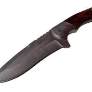 9" M-TECH TACTICAL Hunting Survival FULL TANG FIXED BLADE KNIFE Wood w/ SHEATH