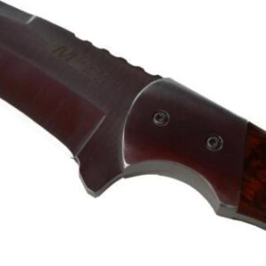 9" M-TECH TACTICAL Hunting Survival FULL TANG FIXED BLADE KNIFE Wood w/ SHEATH