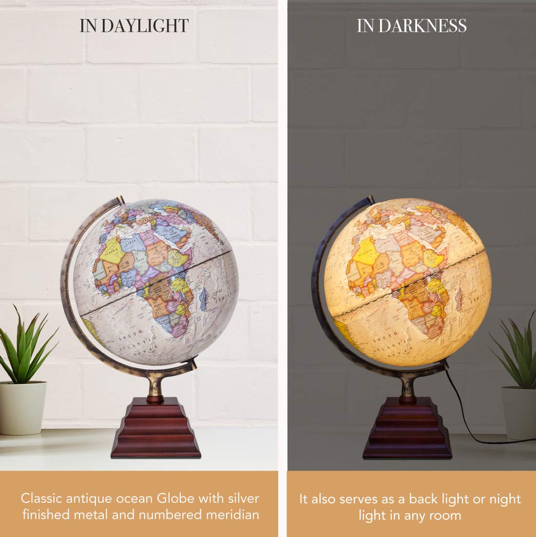 Waypoint Geographic Peninsula Illuminated Globe