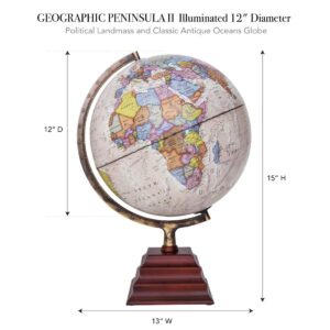 Waypoint Geographic Peninsula Illuminated Globe