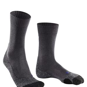 FALKE Women's TK2 Explore Cool Hiking Socks, Mid Calf, Medium Padding, Breathable Quick Dry, Cooling, Lyocell, Grey (Asphalt Melange 3180), 5-6, 1 Pair