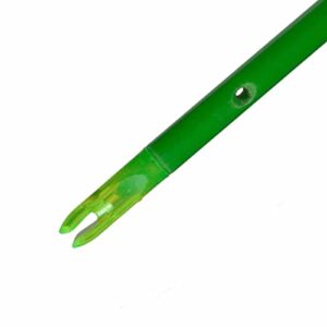 truglo 5/16in lightweight waterproof high-visible durable green archery arrow replacement nocks for tapered bowfishing arrows, 6-pack