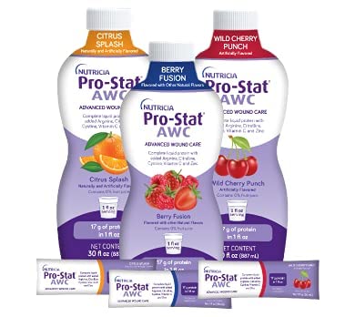 Pro-Stat Advanced Wound Care (AWC), Concentrated Liquid Protein Medical Food - Wild Cherry Punch Flavor, 30 Fl Oz bottle