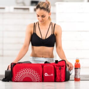 Yoga Mat Bag with Separate Shoe Compartment, Padded Pockets and Metallic Accessories (grey 2)