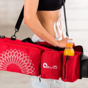 Yoga Mat Bag with Separate Shoe Compartment, Padded Pockets and Metallic Accessories (grey 2)