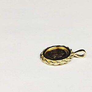 TEX 14k Yellow Gold Pendant, Dos Pesos Coin, Approx 4.3g