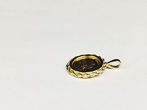 TEX 14k Yellow Gold Pendant, Dos Pesos Coin, Approx 4.3g