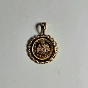 TEX 14k Yellow Gold Pendant, Dos Pesos Coin, Approx 4.3g