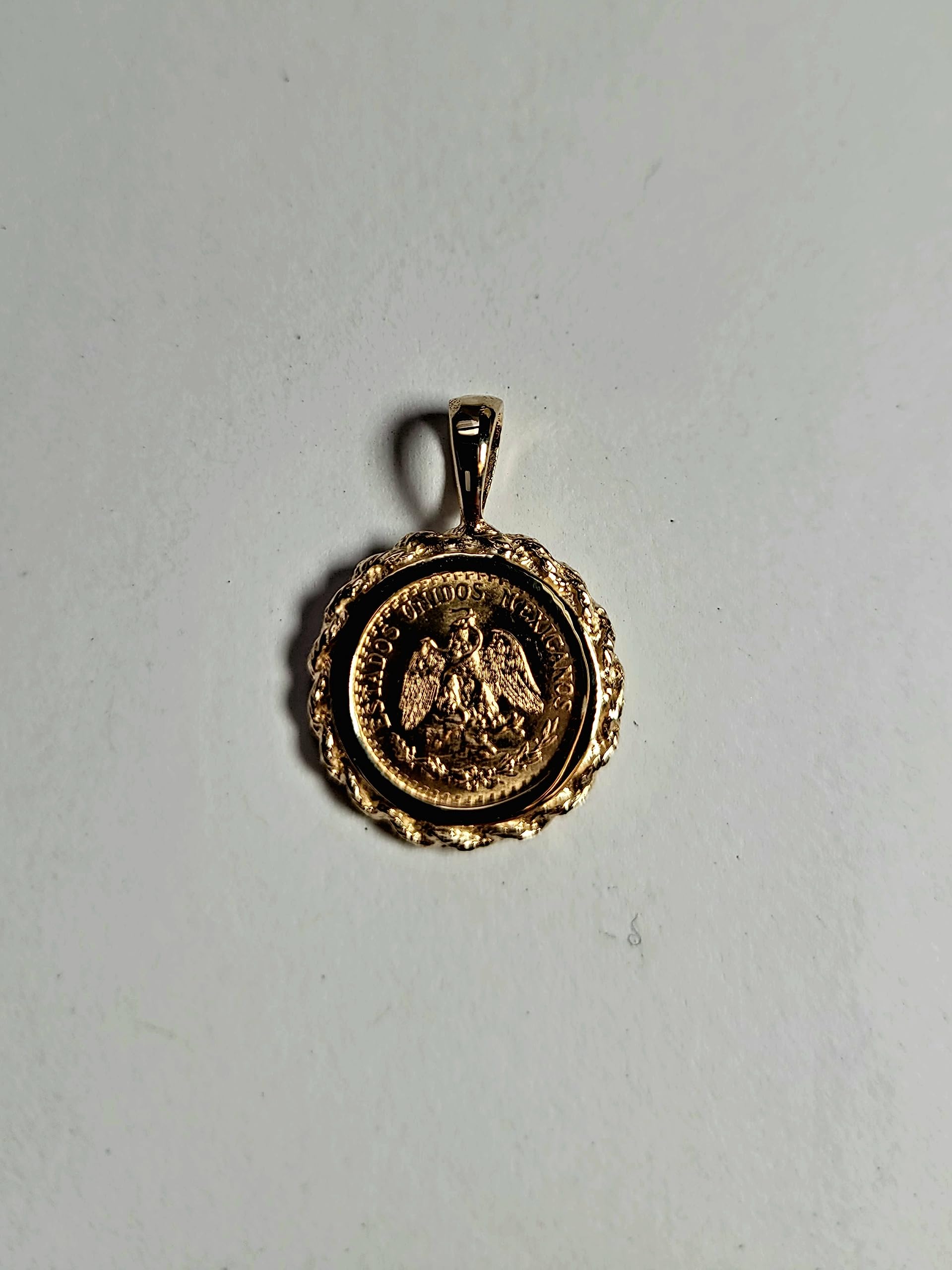 TEX 14k Yellow Gold Pendant, Dos Pesos Coin, Approx 4.3g