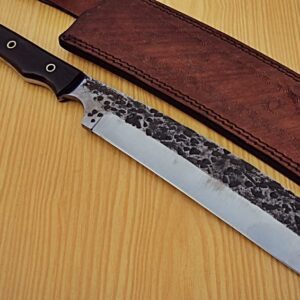 Poshland REG-Q-540- Custom Handmade Hi Carbon Steel(1095) Full Tang 13.3" Inches Nakiri Knife.