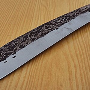 Poshland REG-Q-540- Custom Handmade Hi Carbon Steel(1095) Full Tang 13.3" Inches Nakiri Knife.