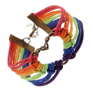 Infinity Collection LGBT Bracelet, Lesbian Pride Jewelry, Rainbow Pride Bracelet & Lesbian Gifts