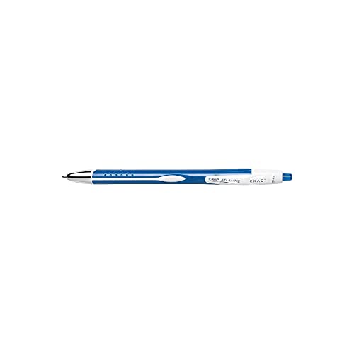 BIC VCGN11BE Atlantis Exact Retractable Ballpoint Pen, Blue Ink, 7mm, Fine, Dozen