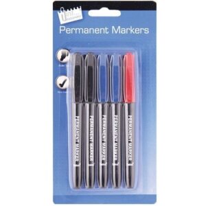 just stationery rapid dry permanent marker (pack of 5)