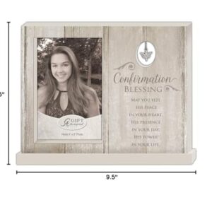 Cathedral Art Abbey Gift (Abbey & CA Gift) 9.5"x7.5" Confirmation Blessing Boxed Standing Frame W/Dove Charm