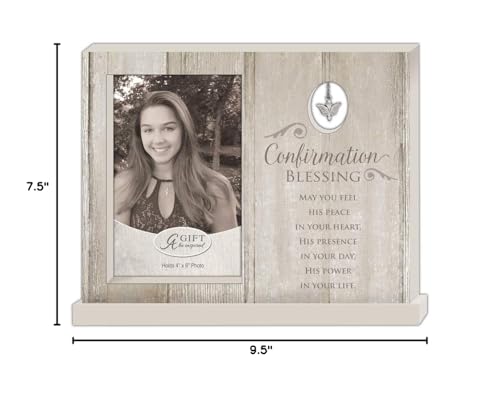 Cathedral Art Abbey Gift (Abbey & CA Gift) 9.5"x7.5" Confirmation Blessing Boxed Standing Frame W/Dove Charm