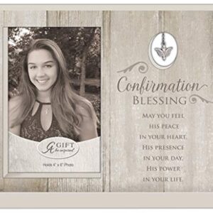 Cathedral Art Abbey Gift (Abbey & CA Gift) 9.5"x7.5" Confirmation Blessing Boxed Standing Frame W/Dove Charm