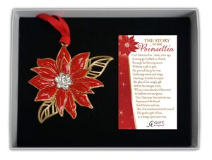 cathedral art poinsettia ornament, one size, multi