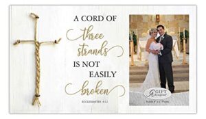 cathedral art mf280 marriage picture frame - a cord of three strands, one size, multicolored