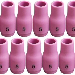 RIVERWELD TIG Alumina Nozzle Ceramic Cups #5 13N09 5/16" Orifice Fit PTA SR DB WP 9 17 18 20 25 26 TIG Welding Torch Accessories 10pk