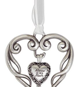 Cathedral Art in Loving Memory Heart Ornament with Locket