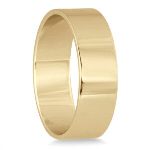 SZUL 6mm Flat Comfort Fit Wedding Band in 14K Yellow Gold