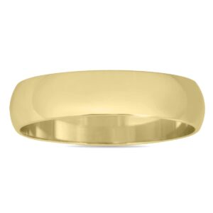 szul 4mm domed wedding band in 10k yellow gold