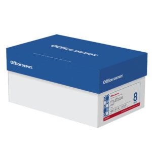 office depot(r) brand multiuse paper, letter size paper, 94 (u.s.) brightness, 20 lb, white, 500 sheets per ream, case of 8 reams