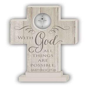 cathedral art (abbey & ca gift standing cross-with god, one size, multicolored 1.75" x 4.00"