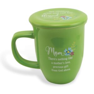 cathedral art ceramic mug and coaster - mom, multicolored