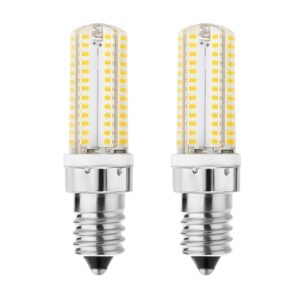 rayhoo 2pcs e14 led light bulbs 5w equivalent 40w incandescent bulb, e14 european base bulb, not dimmable, warm white 2800-3200k, 300-320lm