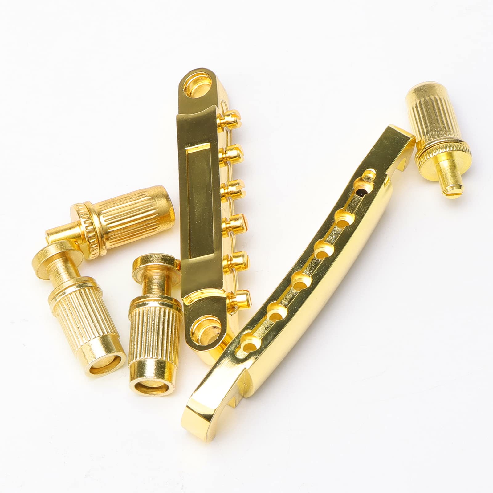 Set of Gold Tune-O-Matic Guitar Bridge Tailpiece for LP Electric Guitar Replacement Parts