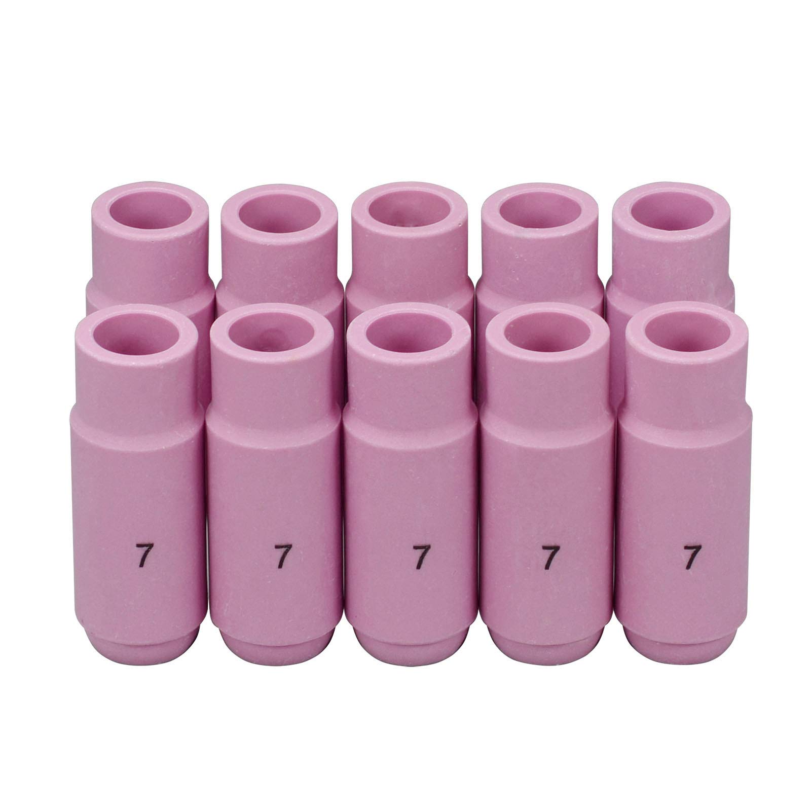 RIVERWELD TIG Alumina Nozzles Ceramic Shield Cup #7 10N47 7/16" Orifice Fit DB PTA SR WP 17 18 26 TIG Welding Torch 10pk