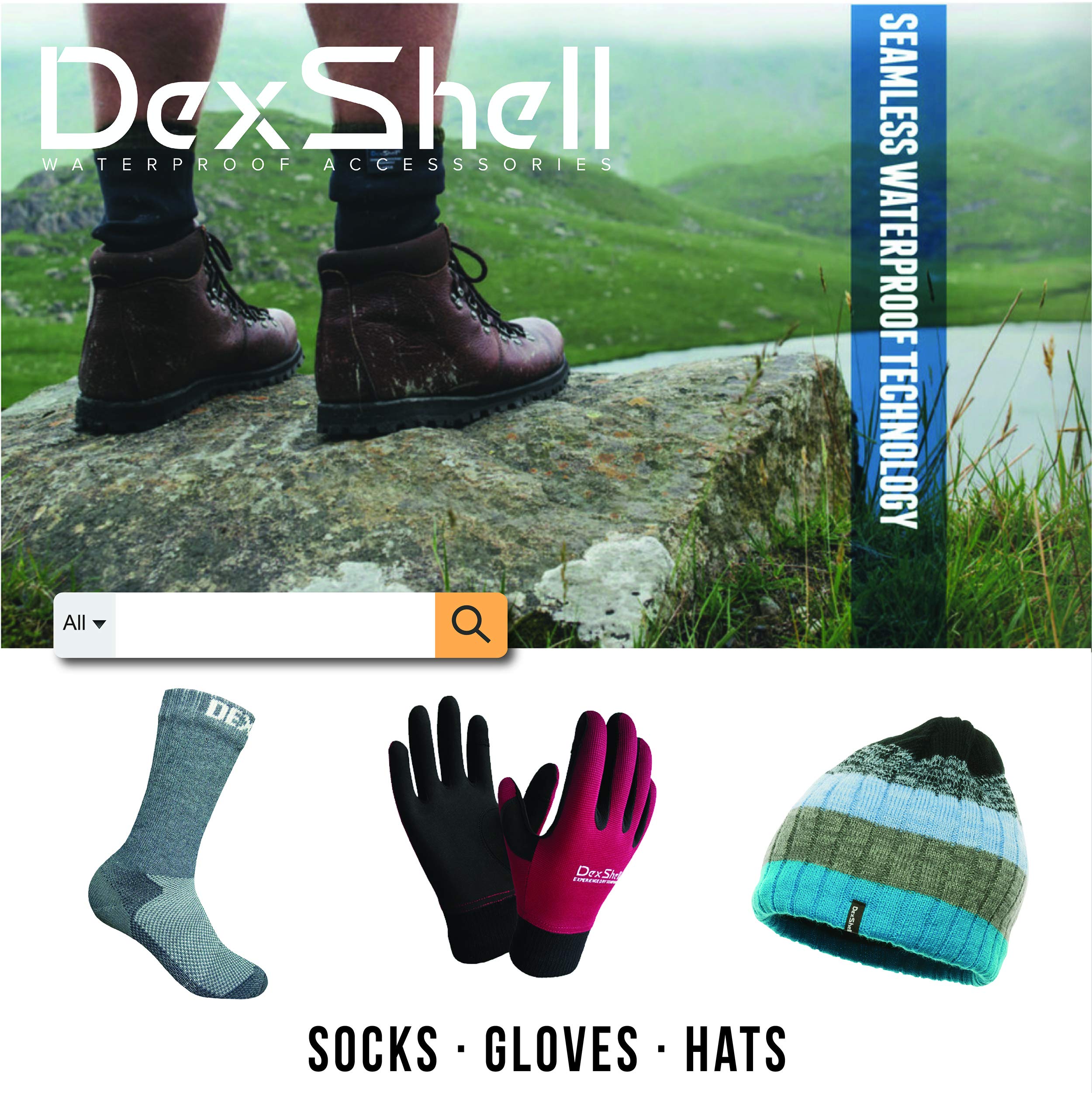 Dexshell Longlite Sock - Gray Stripe - S