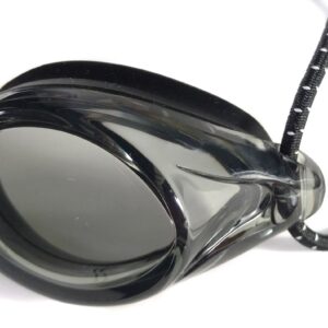 Resurge Sports Anti Fog Racing Swimming Goggles with Quick Adjust Bungee Strap (Black)