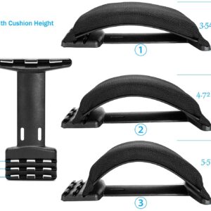 2023 Upgrade Multifunction Back Stretching Device Massager and Memory Foam Lumbar Support Pillow for Office Chair, Lower Back Pain Relief