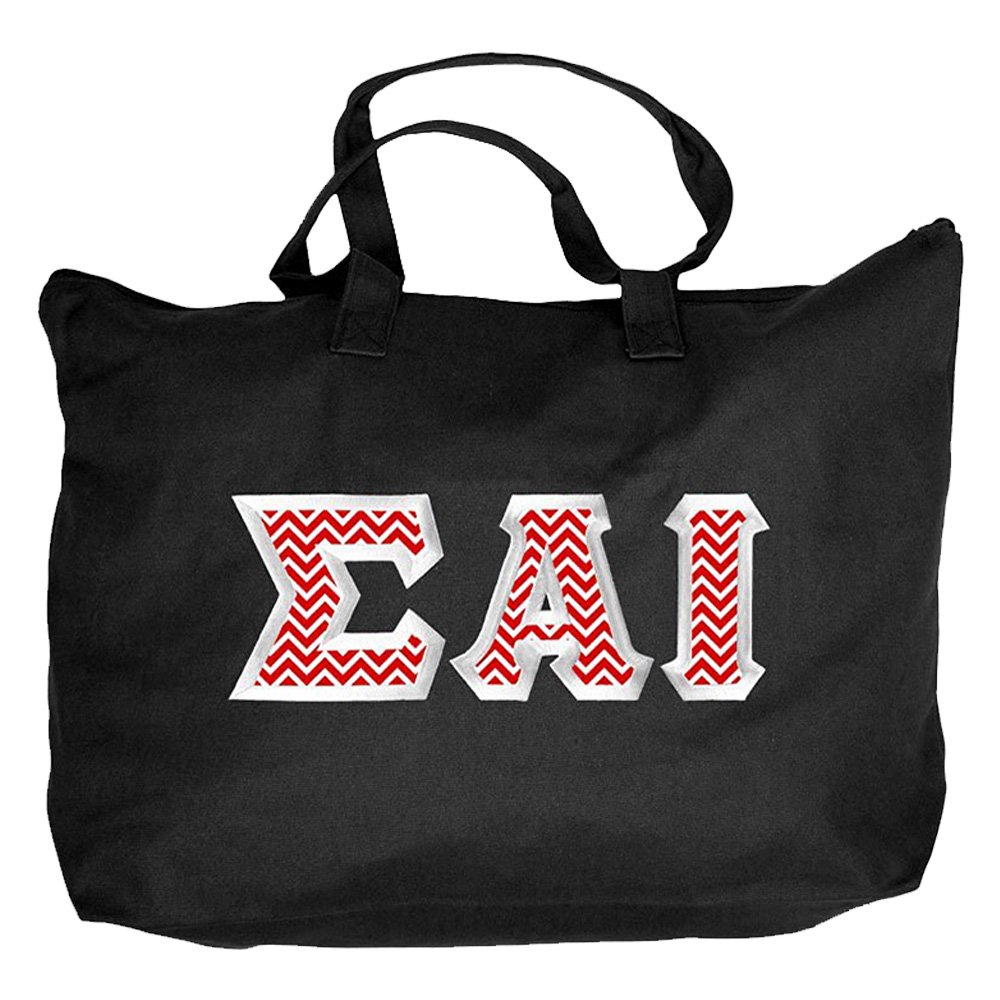 Greekgear Sigma Alpha Iota Sorority Satin Stitch Tote Bag