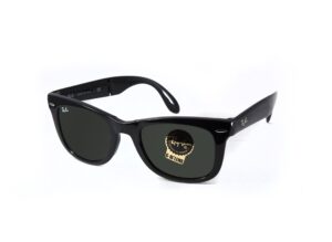 ray-ban wayfarer folding classic unisex sunglasses rb4105-601 black e50b22t140 m us